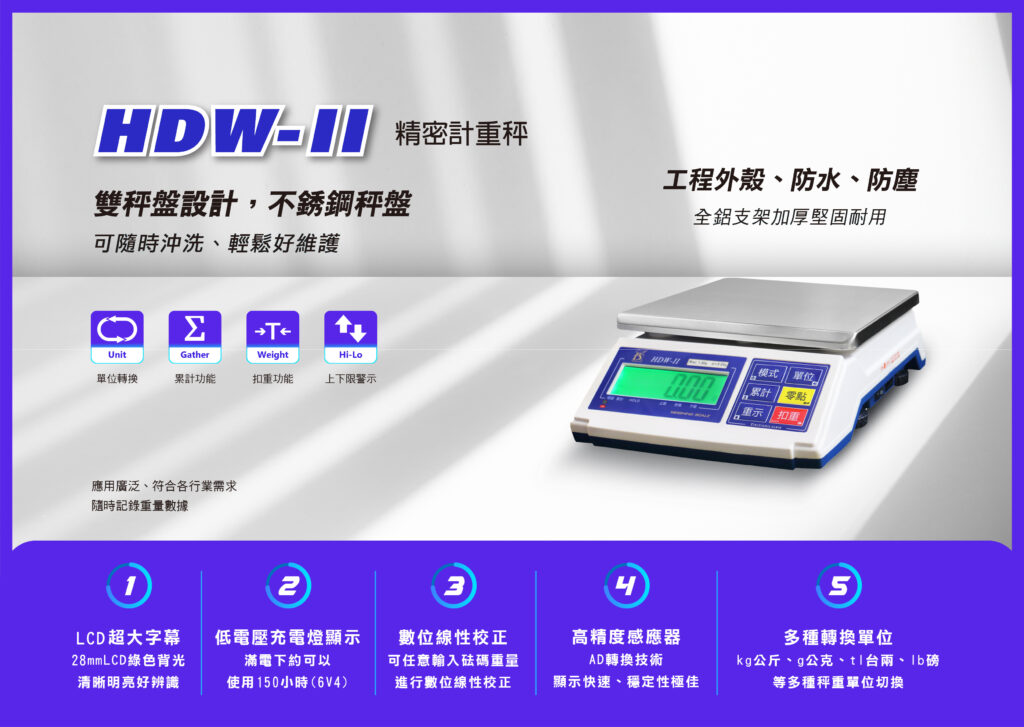 HDW-II精密計重秤 – 宏德度量衡科技有限公司